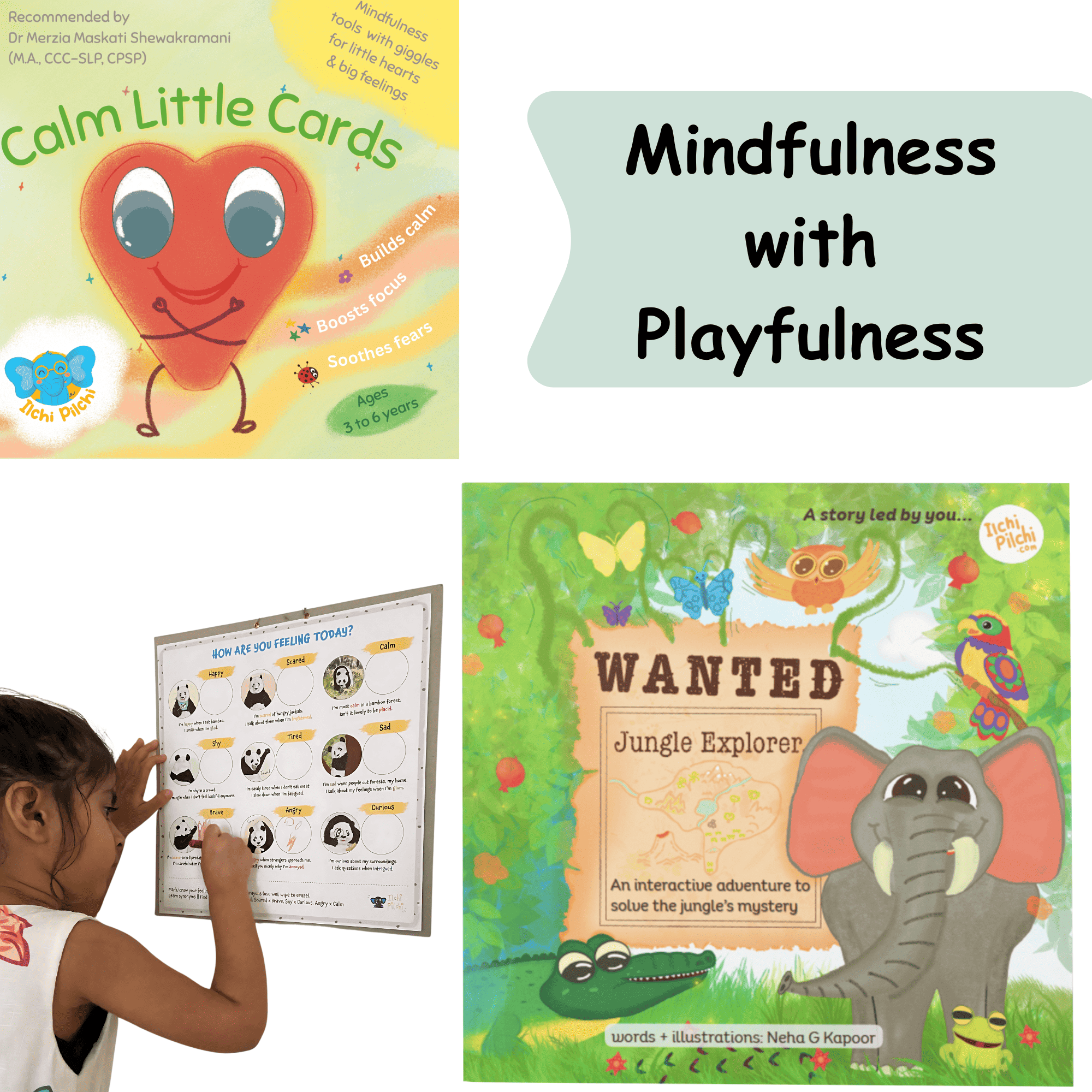 Mindfulness Bundle for Kids (Ages 2–7) | Calm Little Cards, Feelings A ...